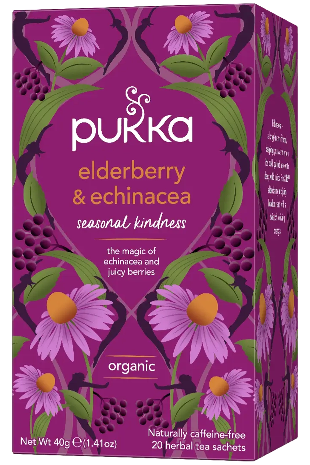 Organic Elderberry & Echinacea Tea 20 x Sachets (Pukka) | Healthy Supplies