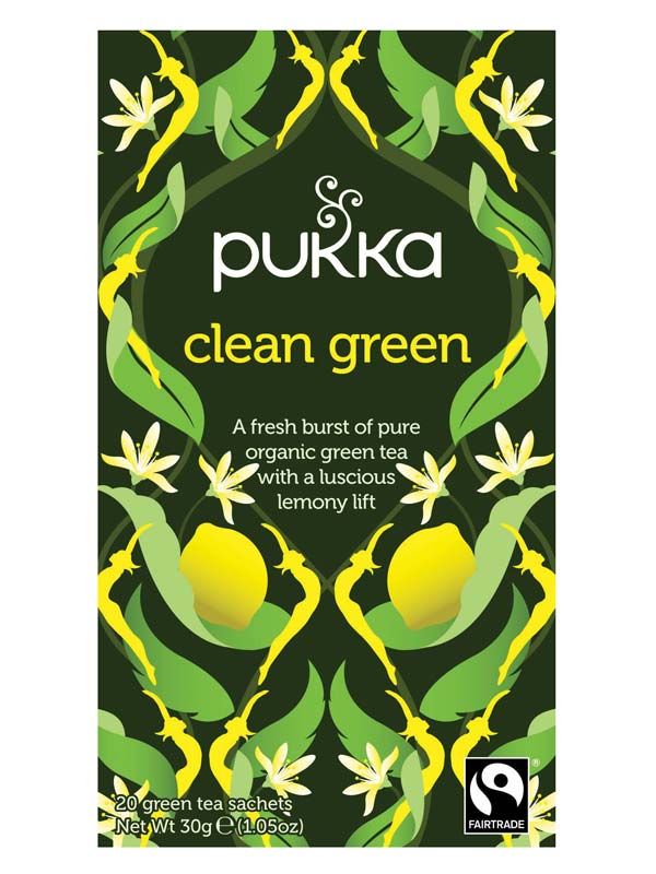 Clean Green Tea, Organic 20 x Sachets (Pukka) | Healthy Supplies