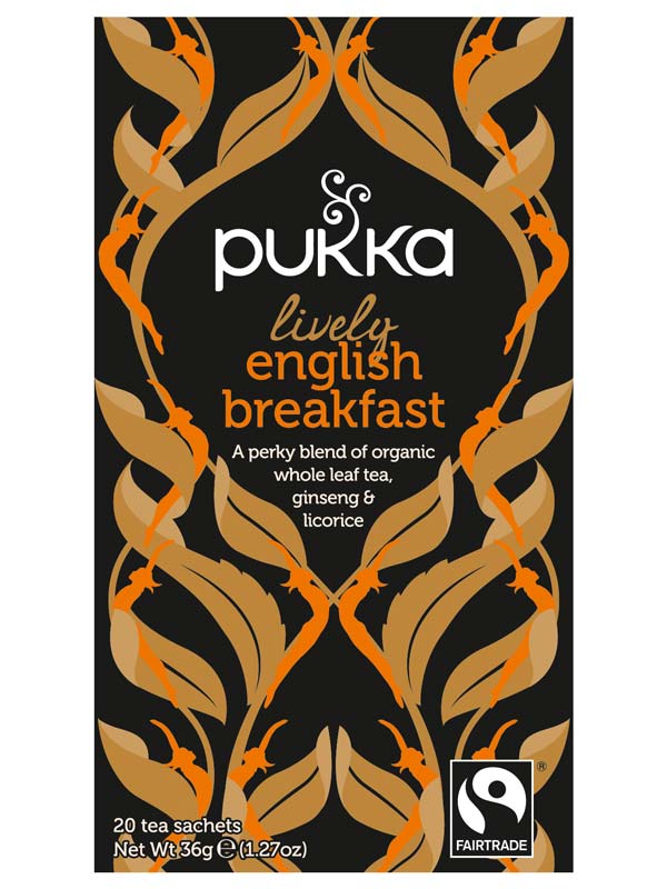 Lively English Breakfast Tea, Organic 20 x Sachets (Pukka) | Healthy ...