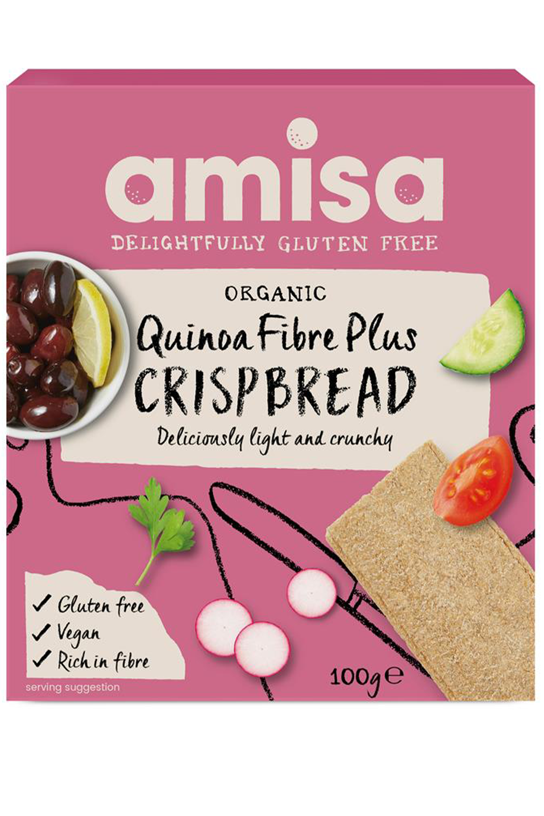 Organic Gluten Free Quinoa Crispbread 100g (Amisa) | Healthy Supplies
