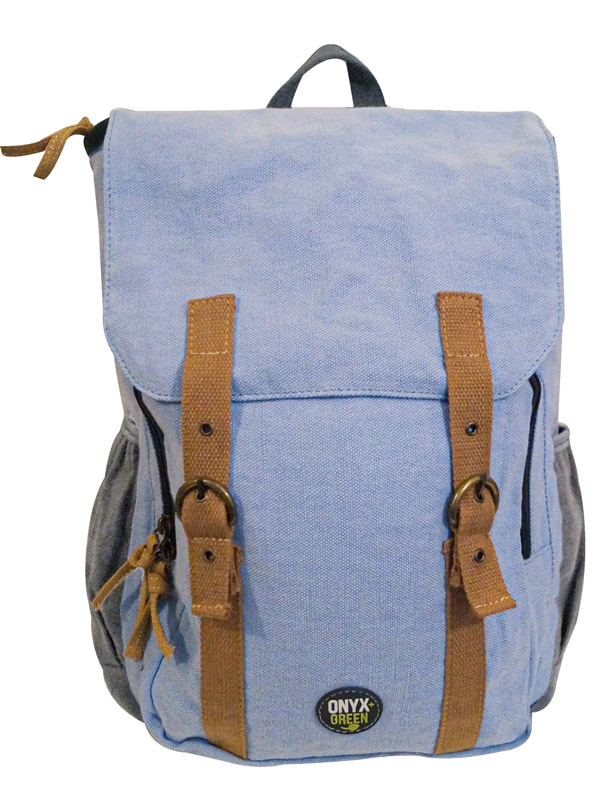 Ramie Leaf and Jute Backpack Blue (Onyx and Green) | Healthy Supplies