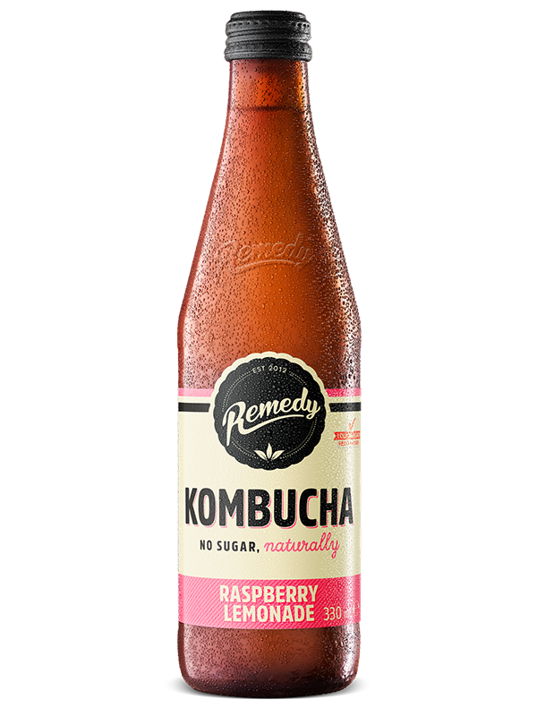 Raspberry Lemonade Kombucha 330ml (Remedy) | Healthy Supplies
