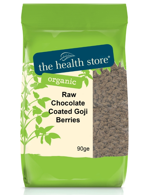 Raw Chocolate Coated Goji Berries, Organic 90g (THS) | Healthy Supplies