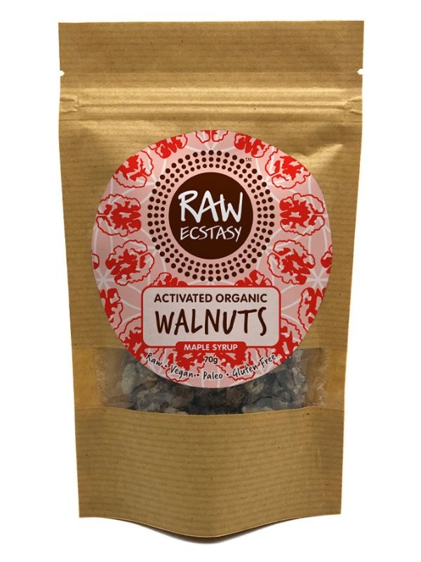 Activated Walnuts with Maple Syrup 70g (Raw Ecstasy) | Healthy Supplies