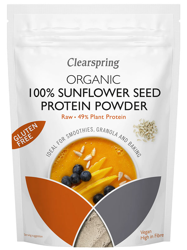 Raw European Sunflower Seed Protein Powder, Organic 350g (Clearspring ...