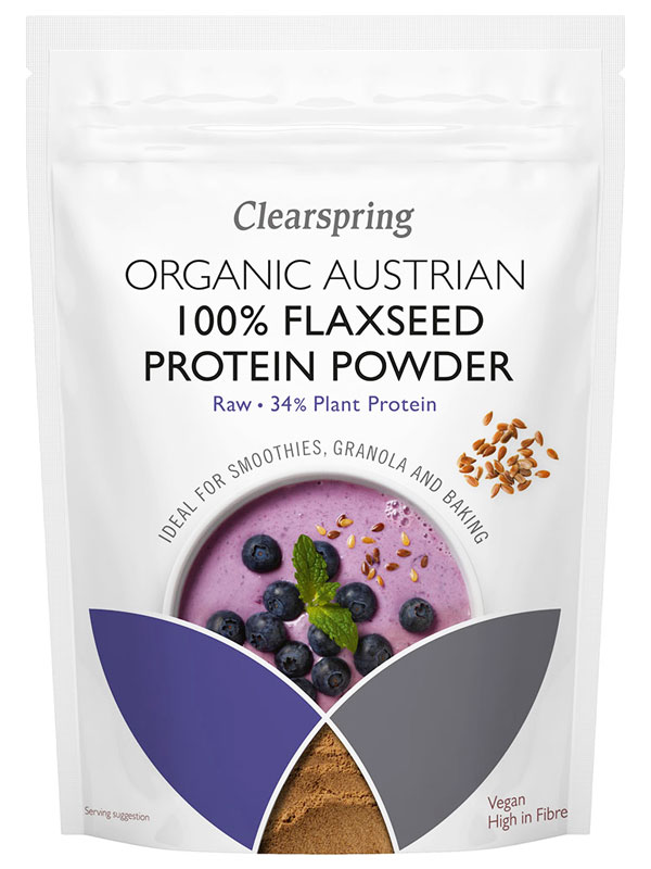 Raw Flaxseed Protein Powder, Organic 350g (Clearspring) | Healthy Supplies