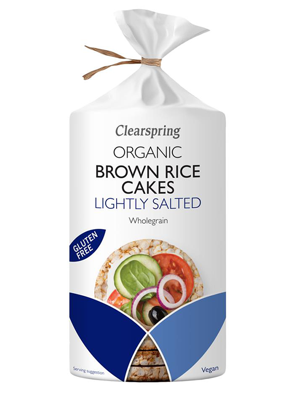 Organic Lightly Salted Brown Rice Cakes 120g (Clearspring) | Healthy ...