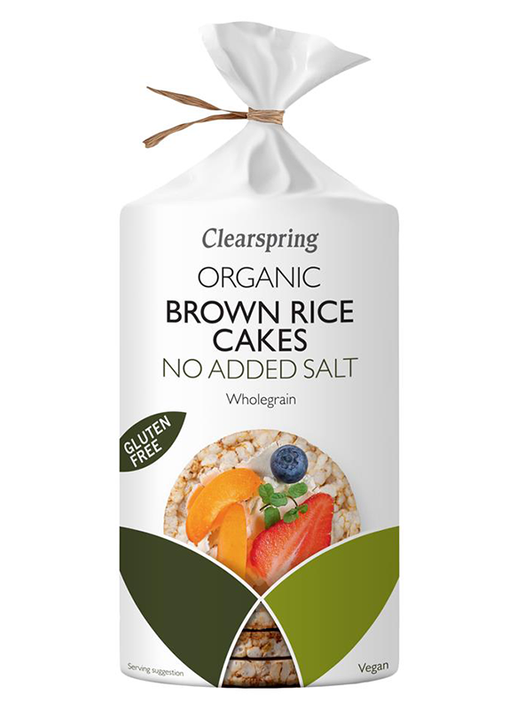 Organic Brown Rice Cakes No Added Salt 120g (Clearspring) | Healthy ...