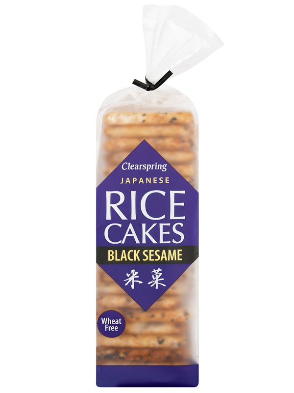 Black Sesame Rice Cakes 150g (Clearspring) | Healthy Supplies
