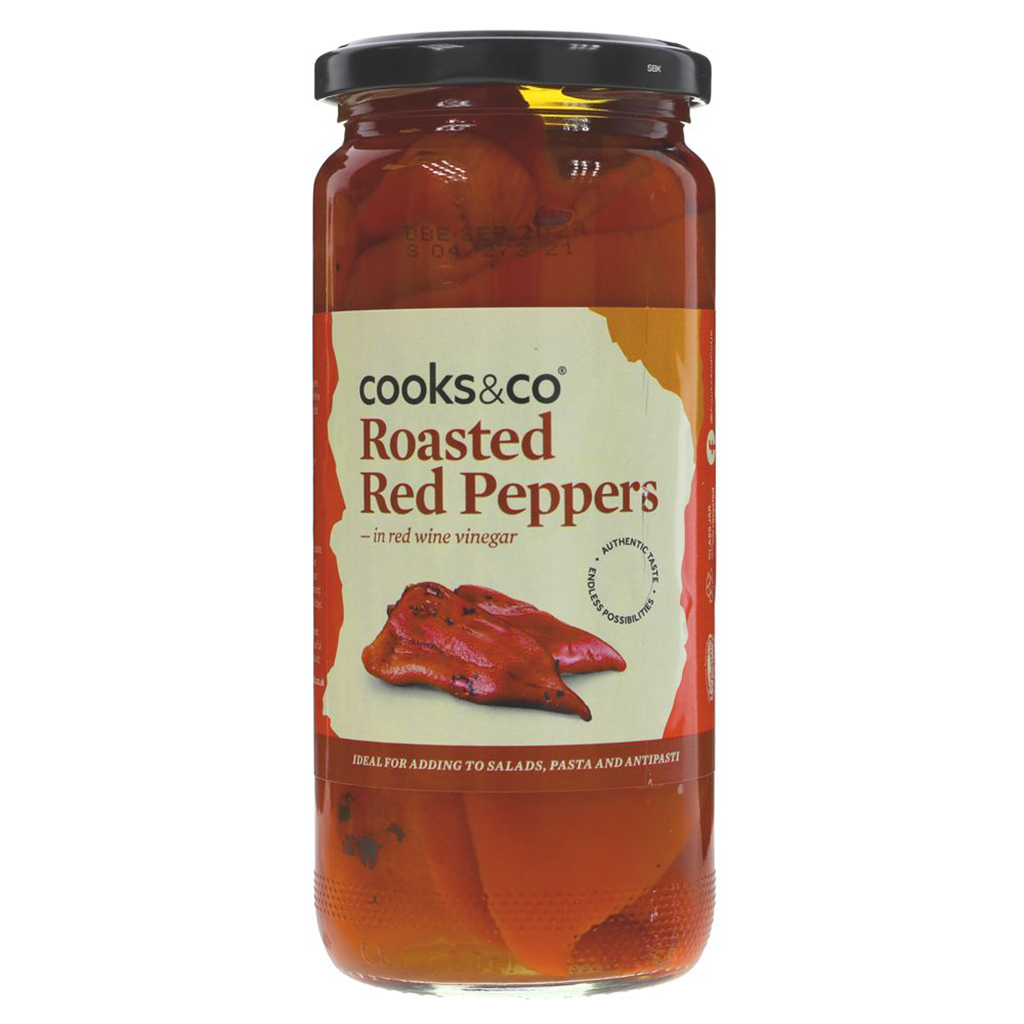 Roasted Red Peppers 460g (Cooks and Co) | Healthy Supplies