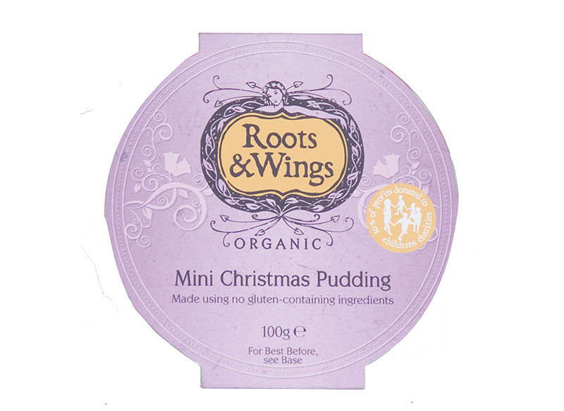 Mini Christmas Pudding, Gluten Free, Organic 100g (Roots & Wings ...