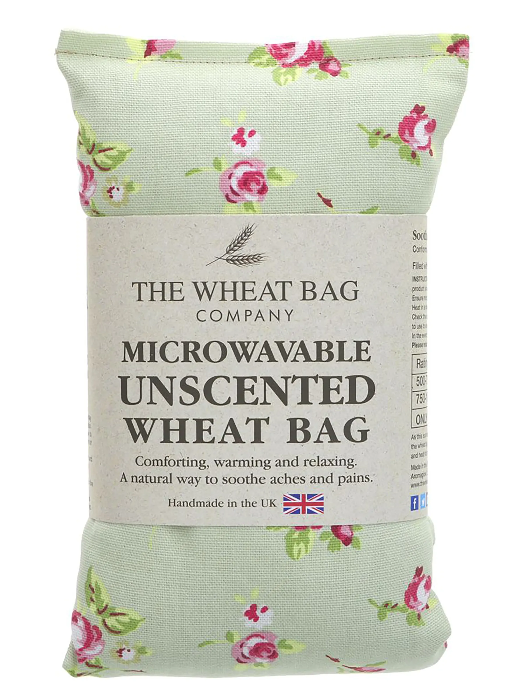 Sage Rosebud Unscented Heat Pad (The Wheat Bag Company) | Healthy Supplies