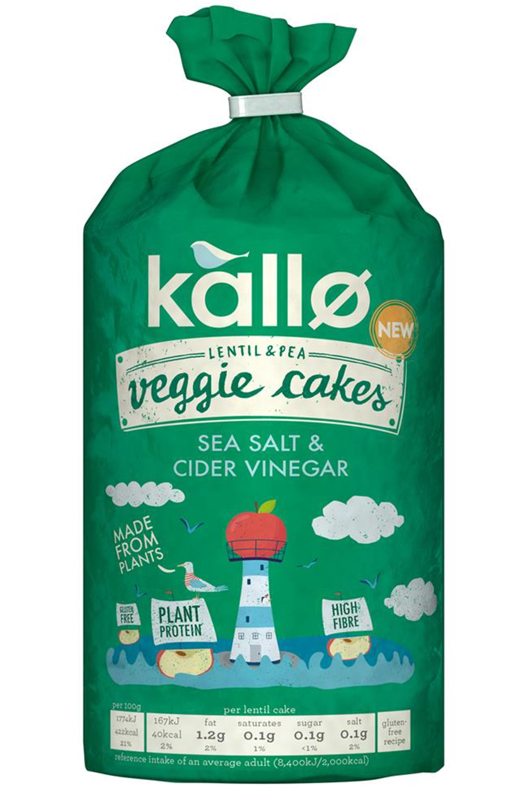 Salt and Vinegar Veggie Cakes 122g (Kallo) | Healthy Supplies