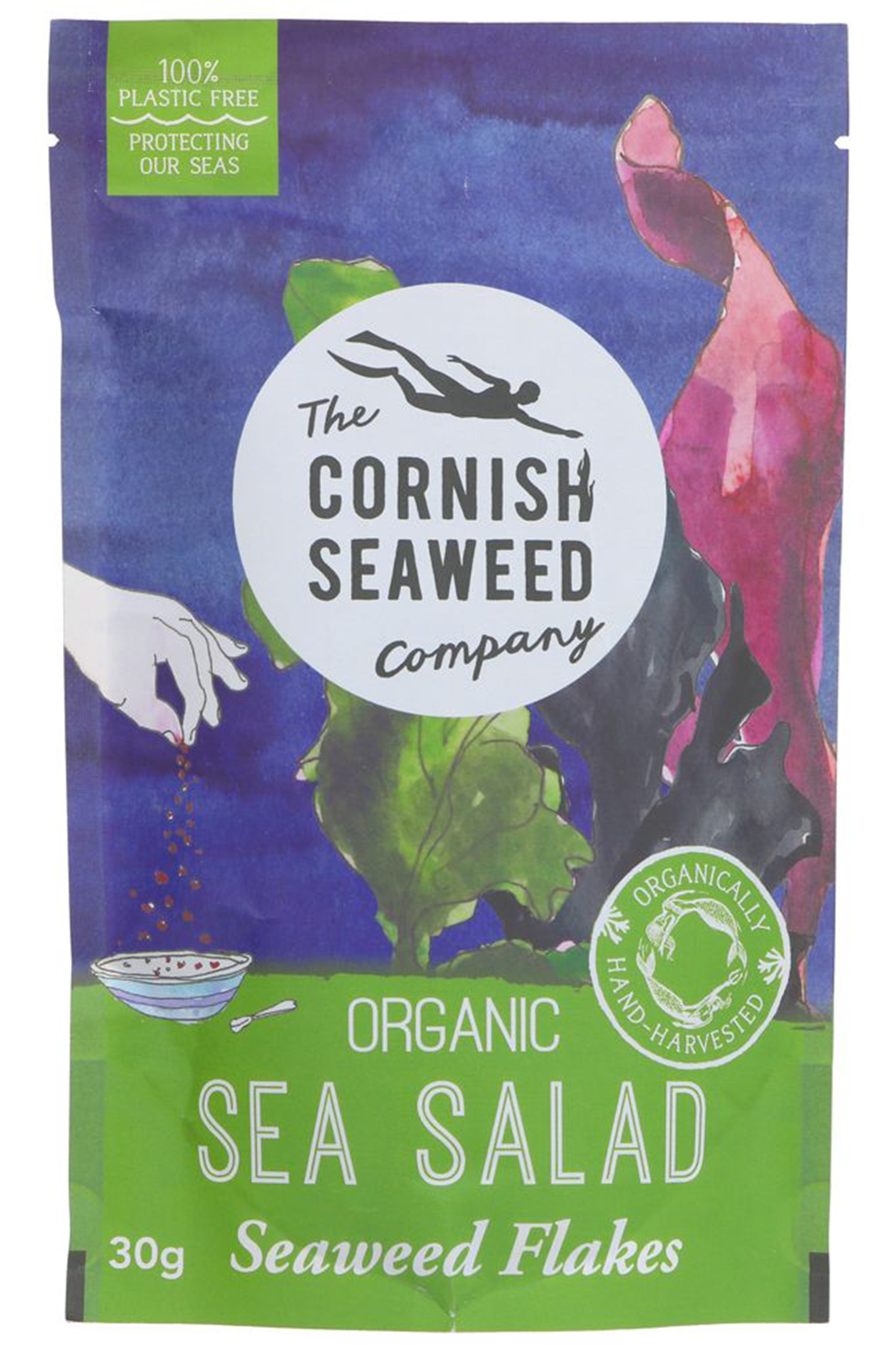 Organic Sea Salad Seaweed Flakes 30g (The Cornish Seaweed Company ...