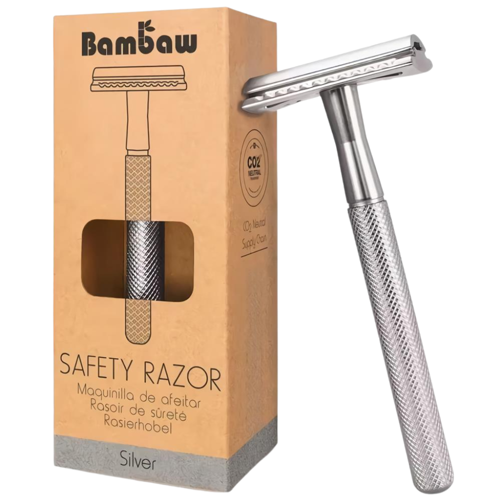 Silver Metal Safety Razor (Bambaw) | Healthy Supplies