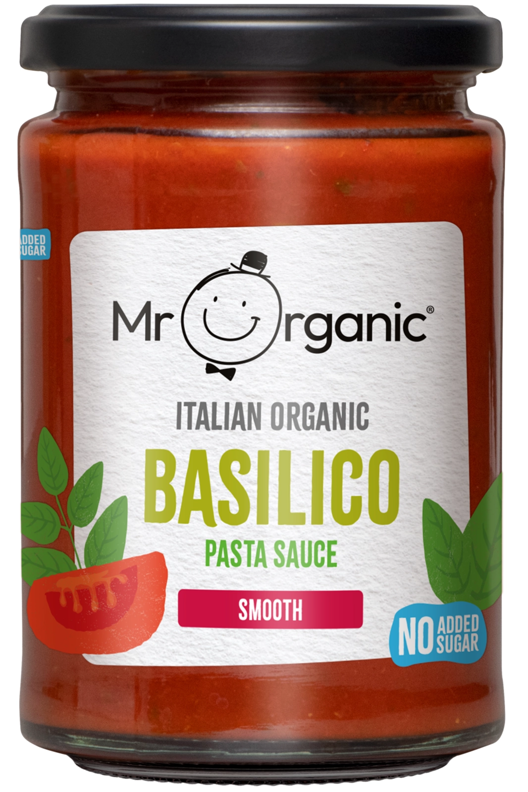 Organic Smooth Basilico Pasta Sauce 350g (Mr Organic) | Healthy Supplies