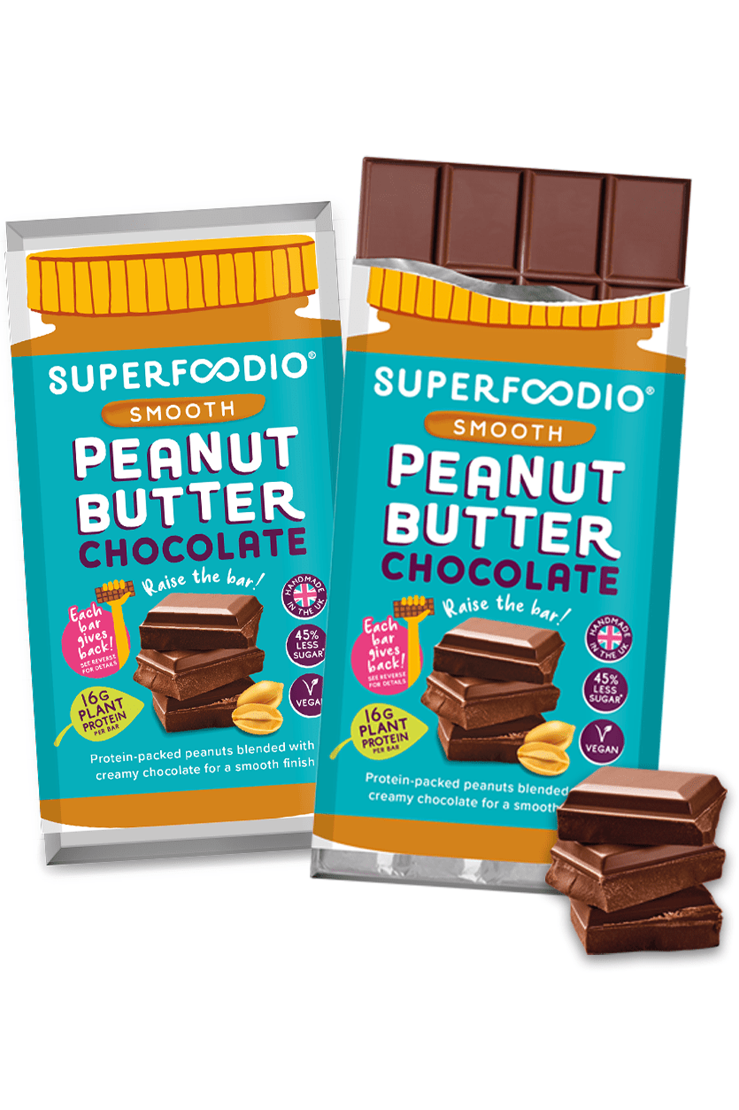 Smooth Peanut Butter Chocolate 90g (Superfoodio) | Healthy Supplies