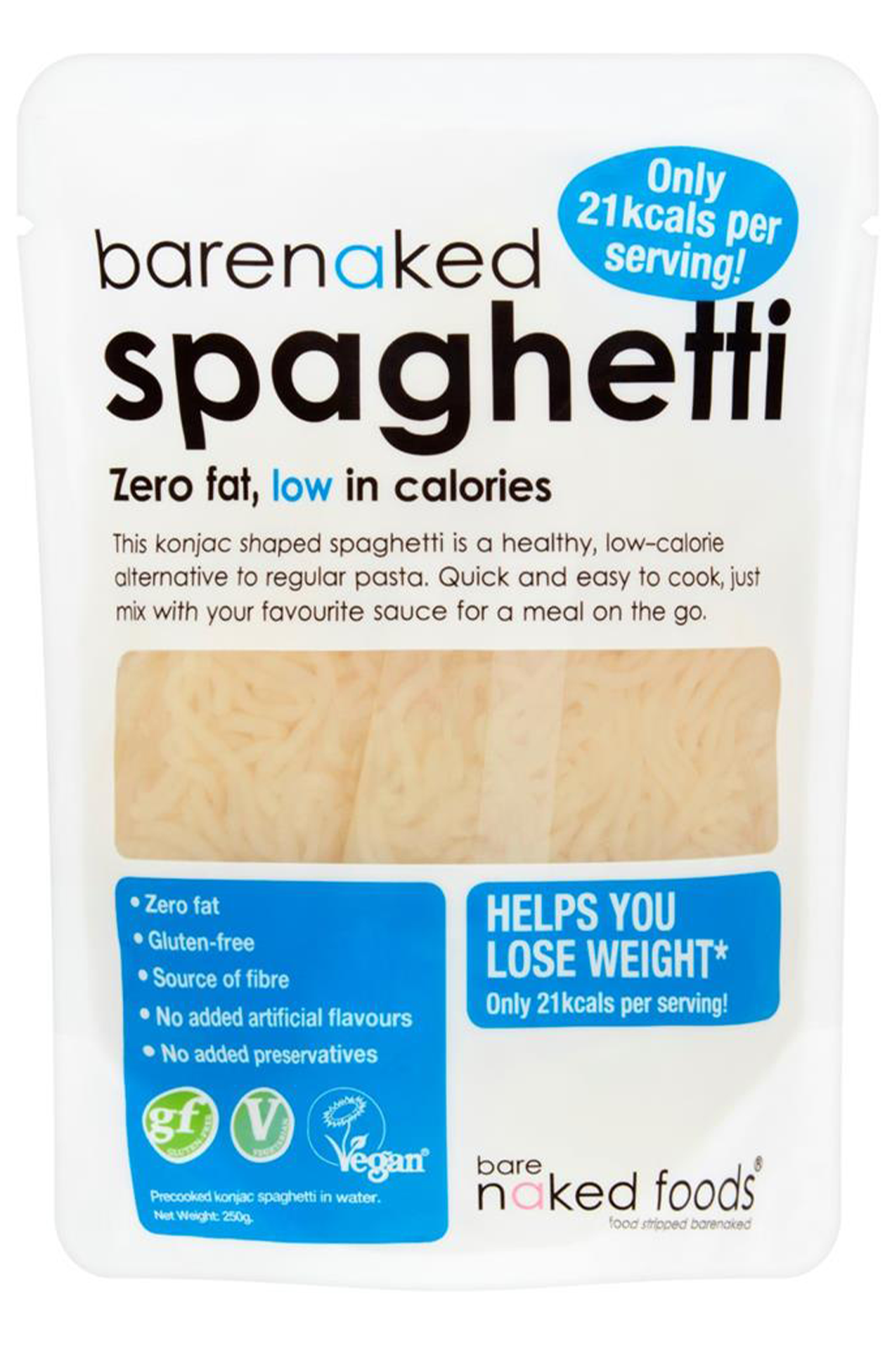 Spaghetti 250g (Bare Naked Noodles) | Healthy Supplies
