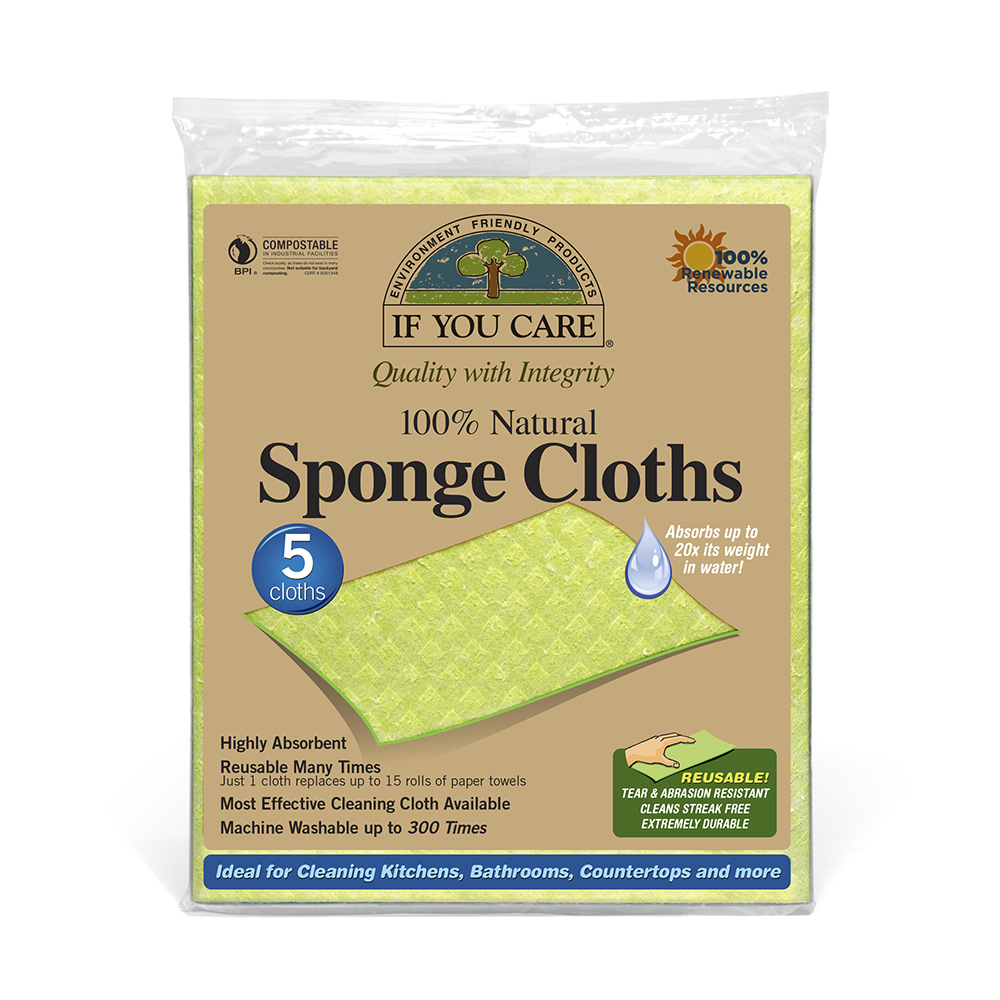 Sponge Cloths, 5 Pack (If You Care) | Healthy Supplies