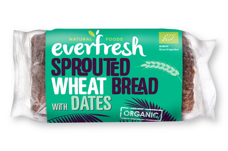 Sprouted Wheat Bread with Dates, Organic 400g (Everfresh Natural Foods ...
