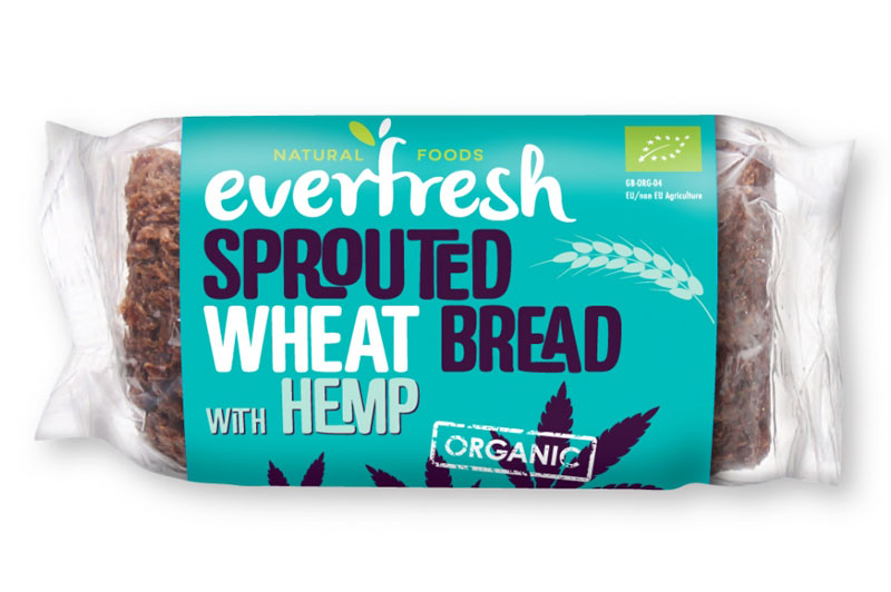 Sprouted Wheat Bread with Hemp, Organic 400g (Everfresh Natural Foods ...