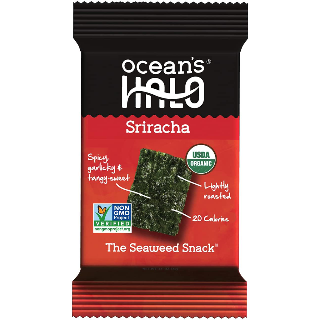 Organic Sriracha Seaweed Snack 4g (Ocean's Halo) | Healthy Supplies