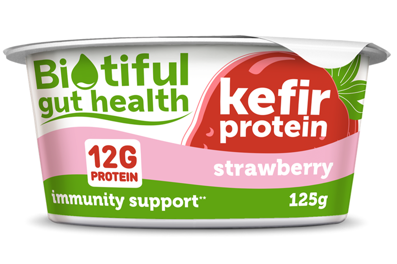 Strawberry Protein Kefir 125g (Biotiful Dairy) | Healthy Supplies