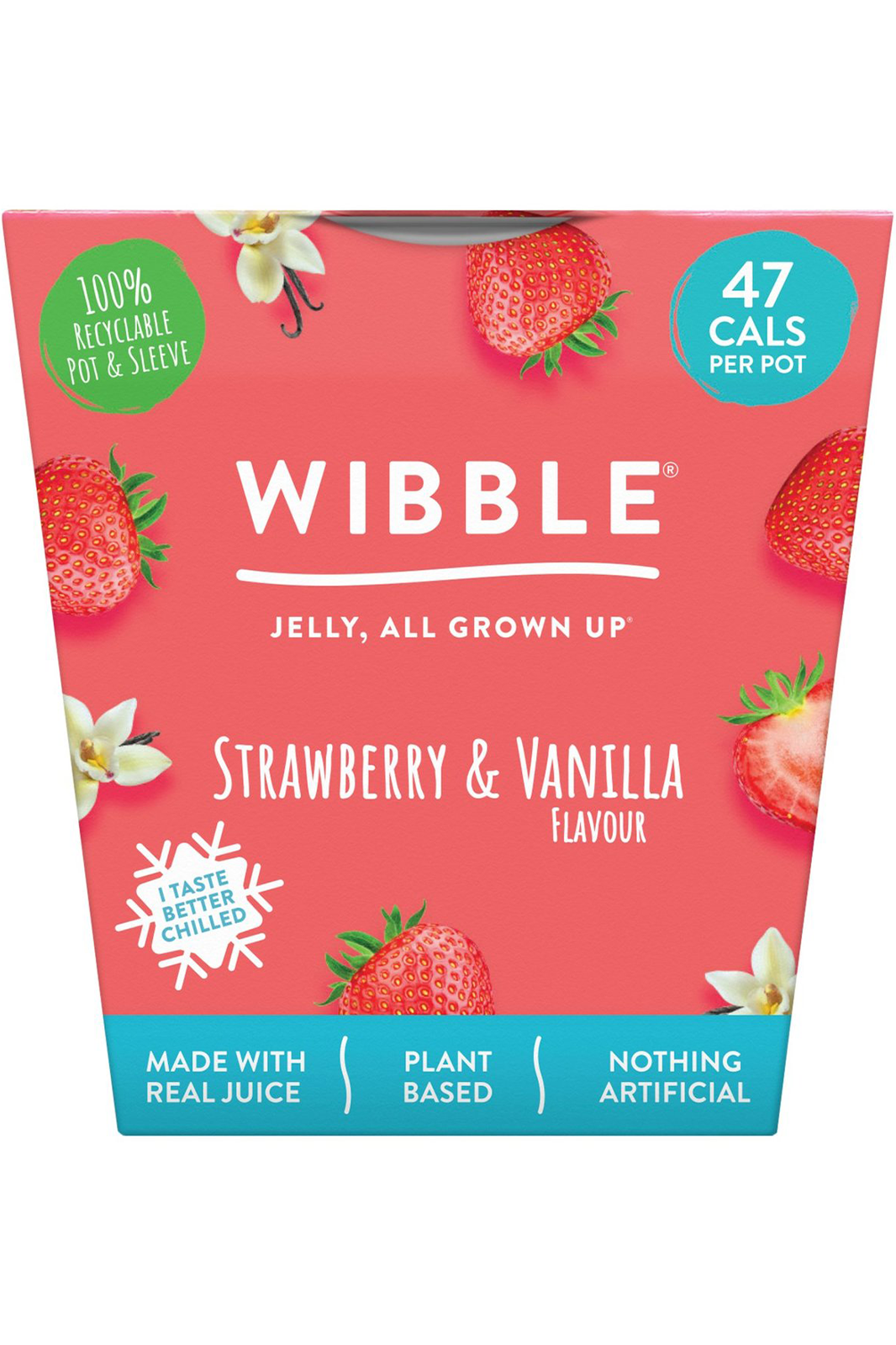 Strawberry & Vanilla Jelly Pot 150g (Wibble) | Healthy Supplies