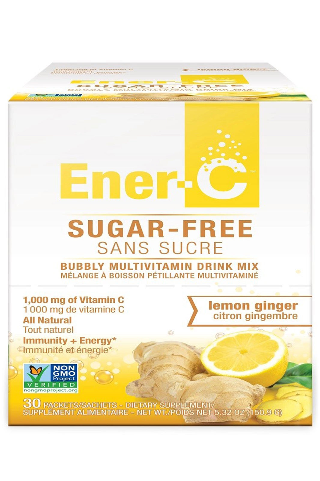Sugar Free Multivitamin Drink Lemon Ginger 30 Sachets (Ener-C ...