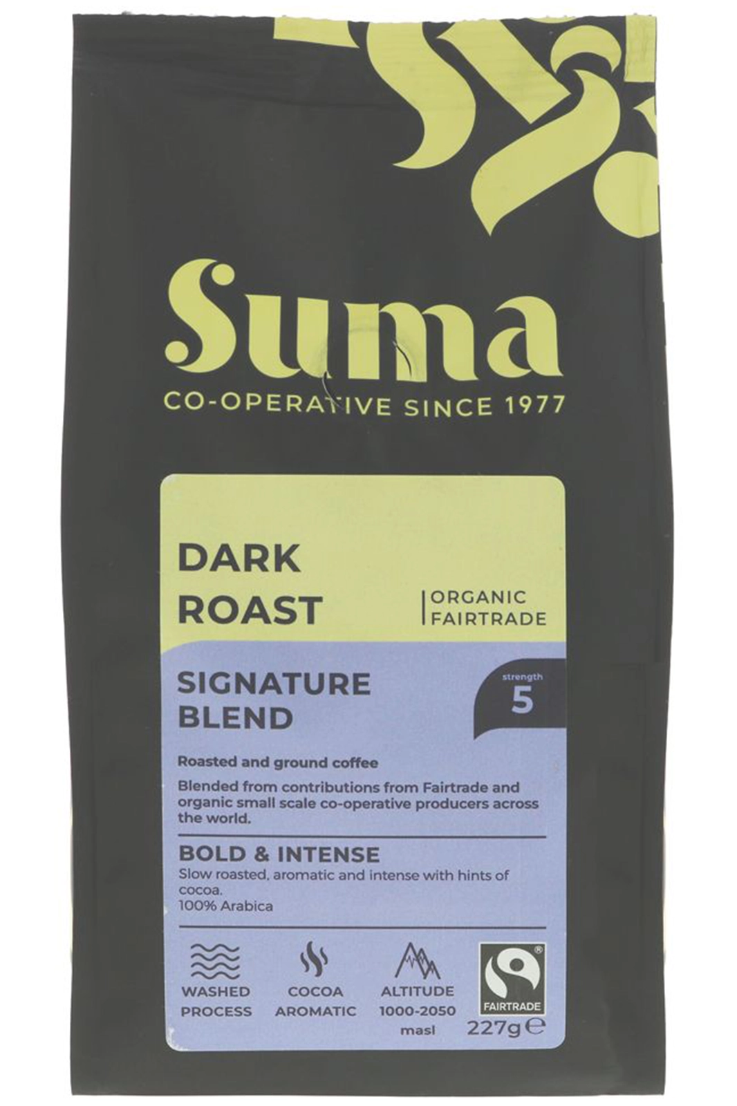 Organic Dark Roast Ground Coffee 227g (Suma) | Healthy Supplies