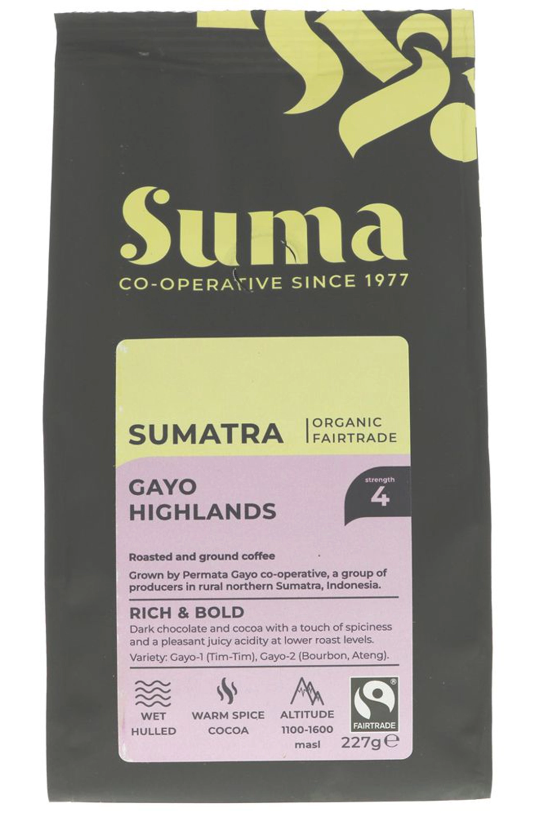 Organic Sumatra Gayo Highlands Ground Coffee 227g (Suma) | Healthy Supplies