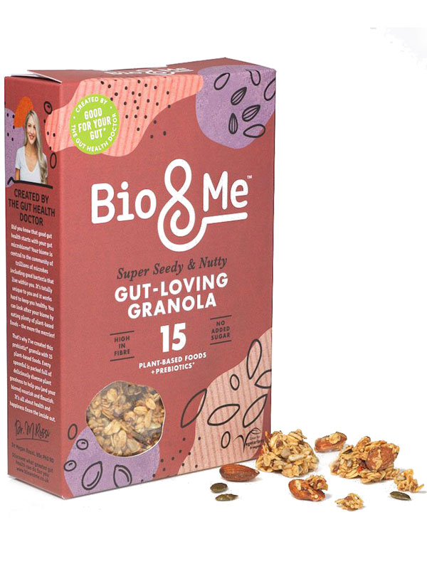 Super Seedy & Nutty Prebiotic Granola 360g (Bio&Me) | Healthy Supplies