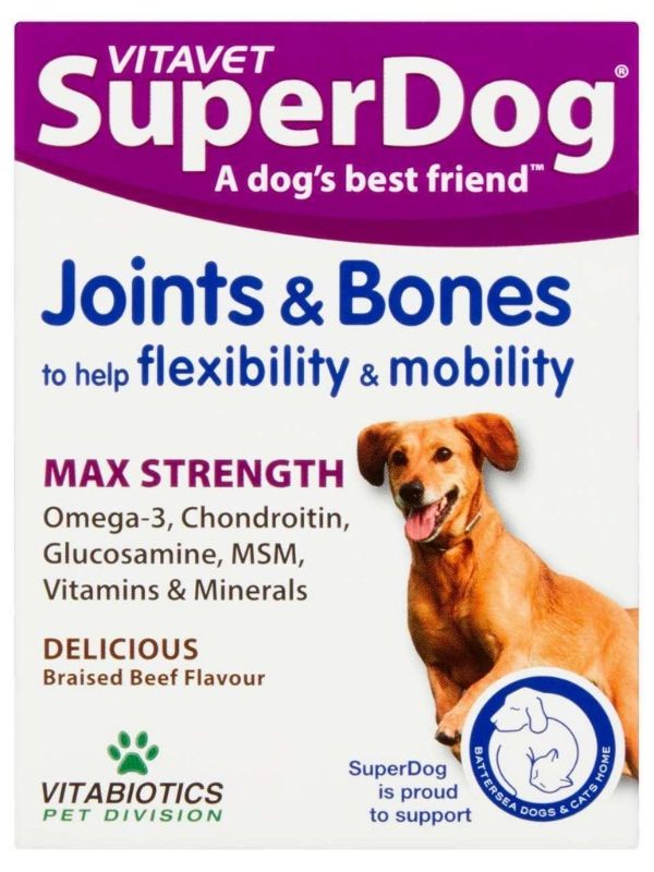 Superdog Joints & Bones Tablets 30 tablets (Vitavet) | Healthy Supplies