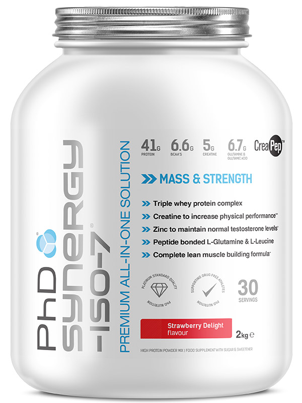 Synergy ISO-7 Strawberry Cheesecake Protein Powder 2kg (PHD Nutrition ...