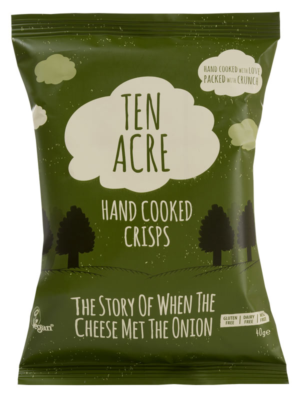 Cheese and Onion Flavour Potato Crisps 40g (Ten Acre) | Healthy Supplies