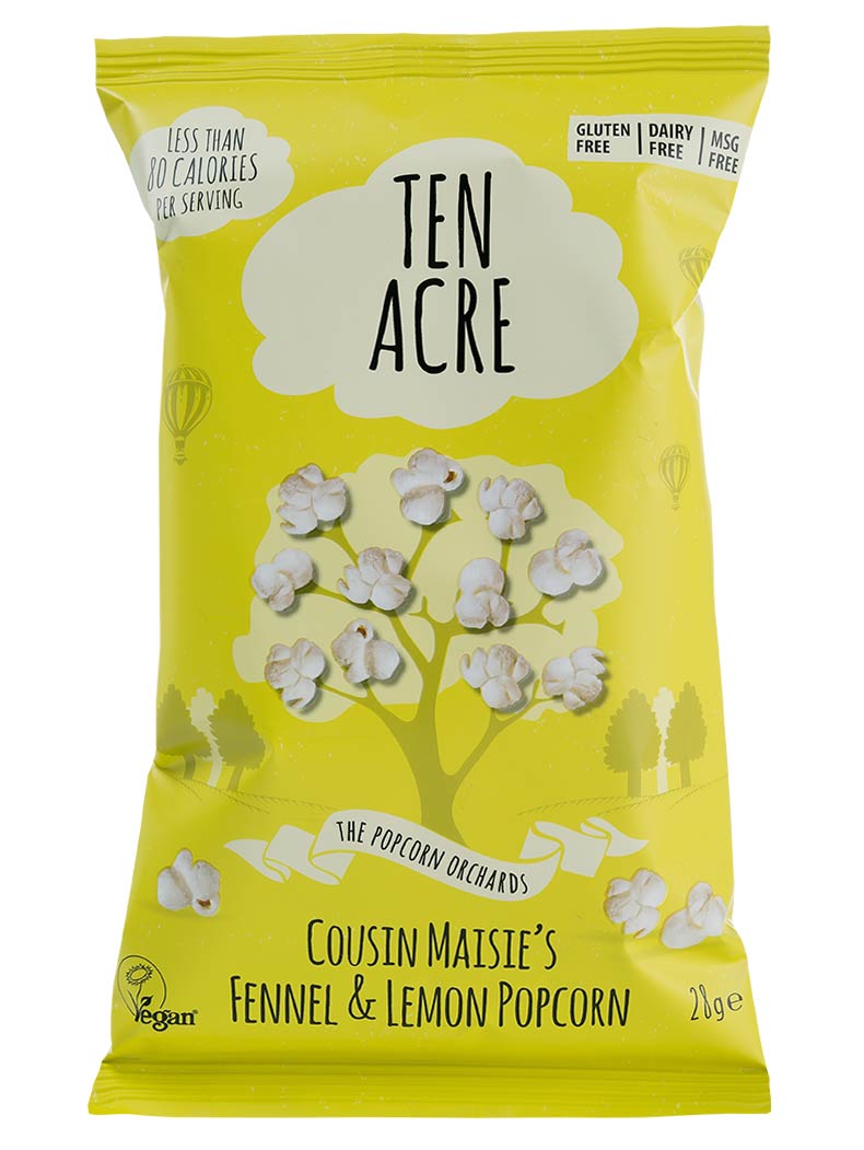 Fennel and Lemon Popcorn 28g (Ten Acre) | Healthy Supplies