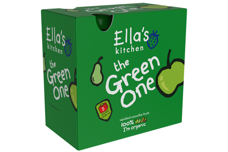 Stage 2 The Green One Smoothie, Organic Multipack 5x90g (Ella's Kitchen ...