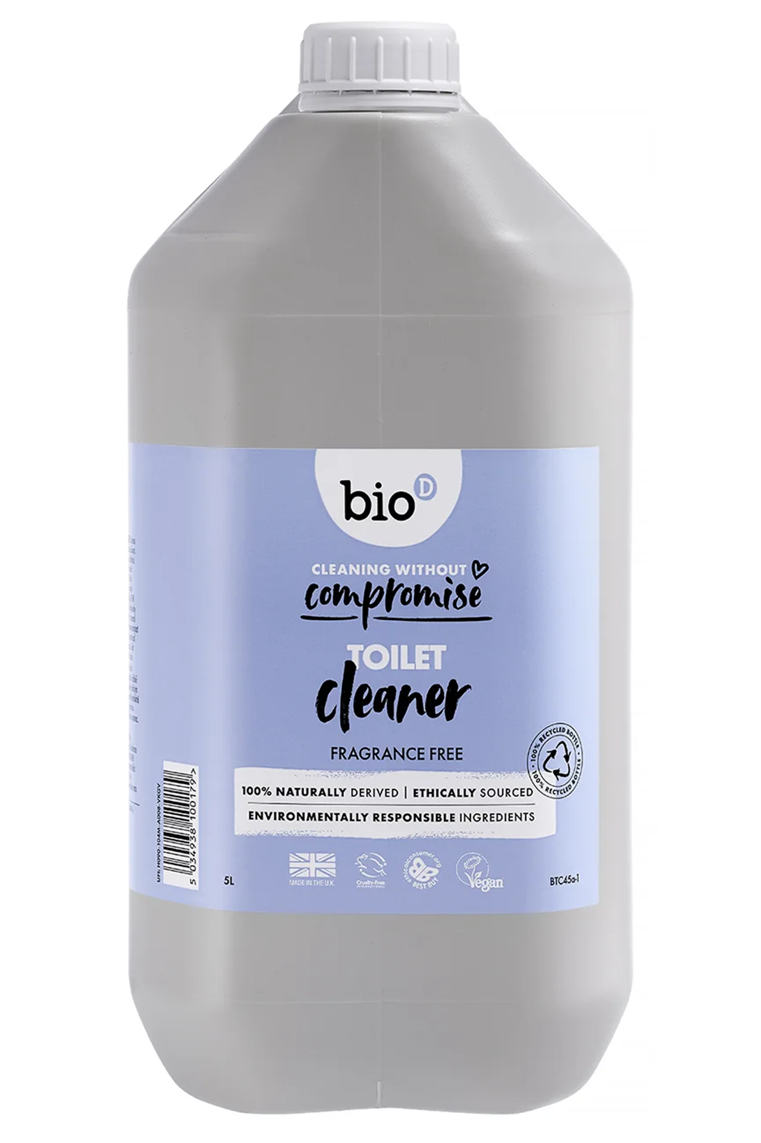 Fragrance Free Toilet Cleaner 5L (Bio-D) | Healthy Supplies