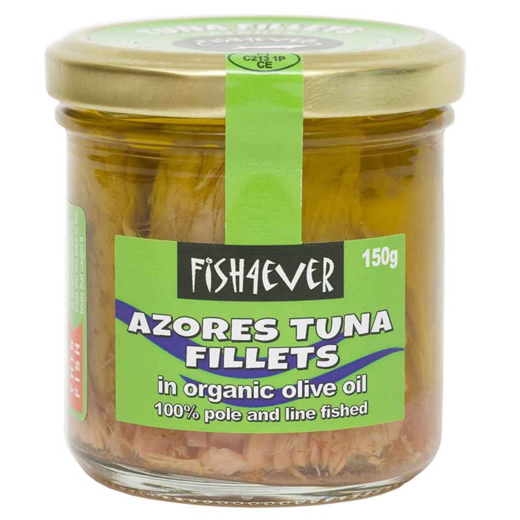 Organic Azores Tuna Fillets in Olive Oil 150g (Fish4Ever) | Healthy ...