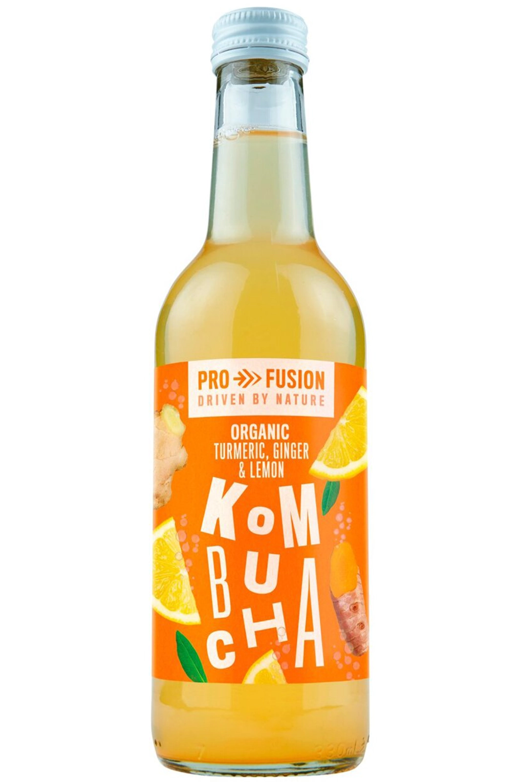Organic Turmeric, Ginger & Lemon Kombucha 330ml (Profusion) | Healthy ...