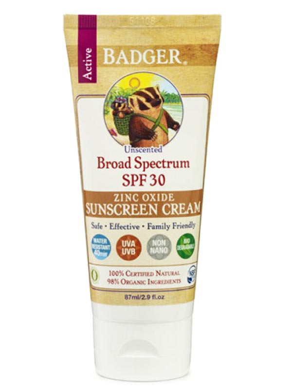 Unscented Sunscreen SPF 30, Organic 87ml (Badger) | Healthy Supplies