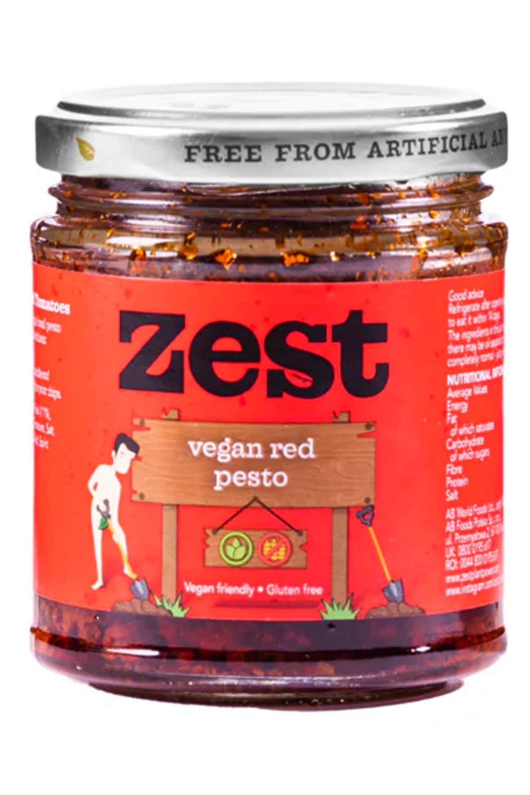 Vegan Red Pesto 165g (Zest) | Healthy Supplies