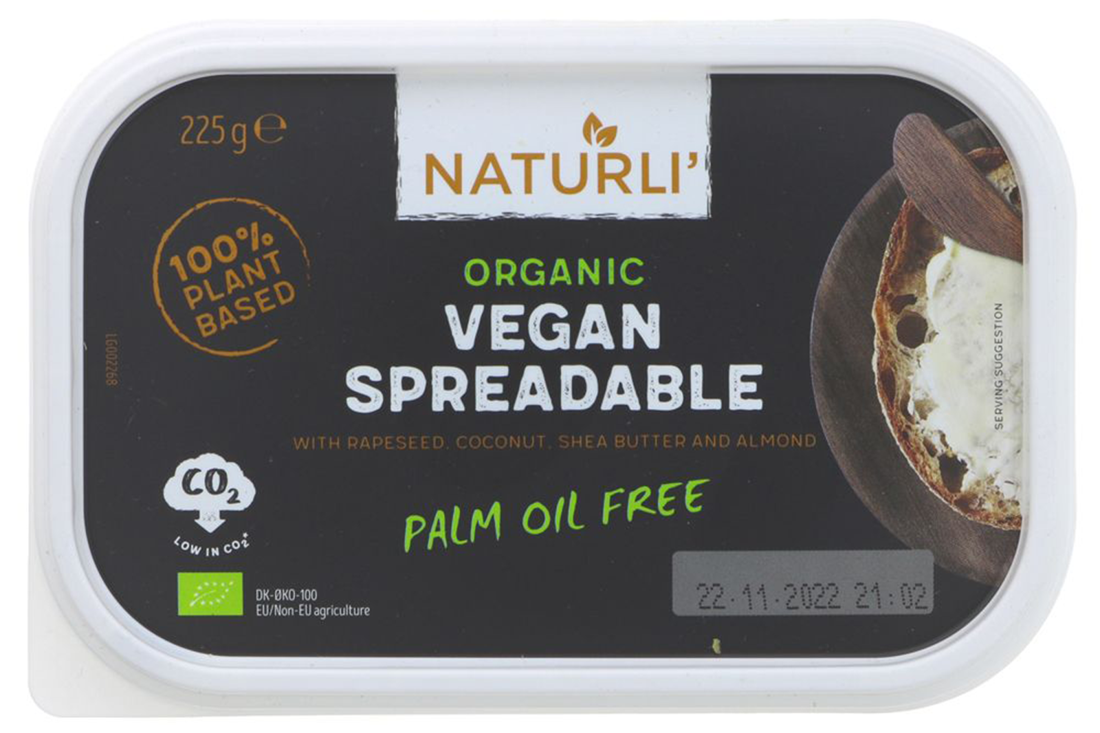 Organic Spreadable Vegan Butter 225g (Naturli') | Healthy Supplies