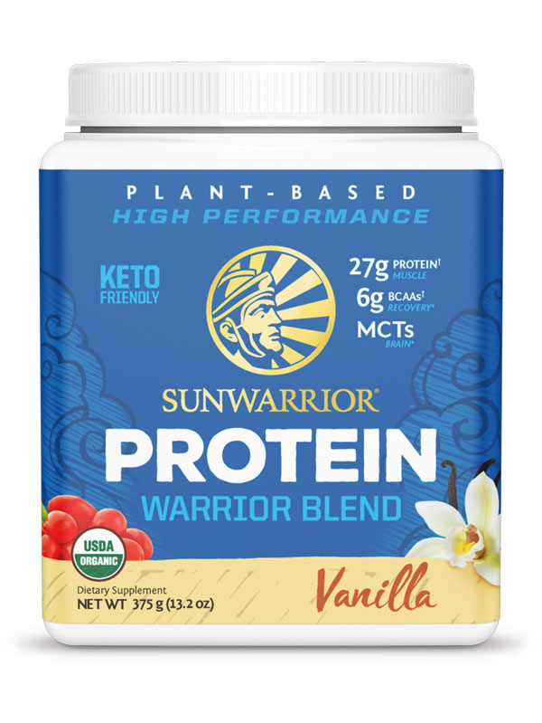 Warrior Blend Protein Powder Vanilla Flavour, Organic 375g (Sunwarrior ...