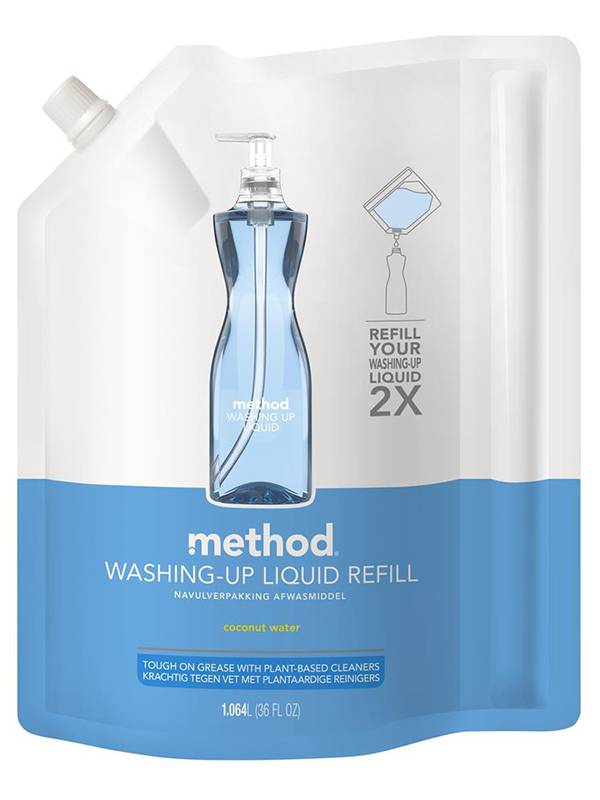 Washing Up Liquid Refill Coconut Water 1L (Method) | Healthy Supplies