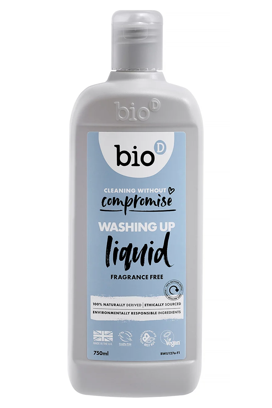 Fragrance Free Washing Up Liquid 750ml (Bio-D) | Healthy Supplies