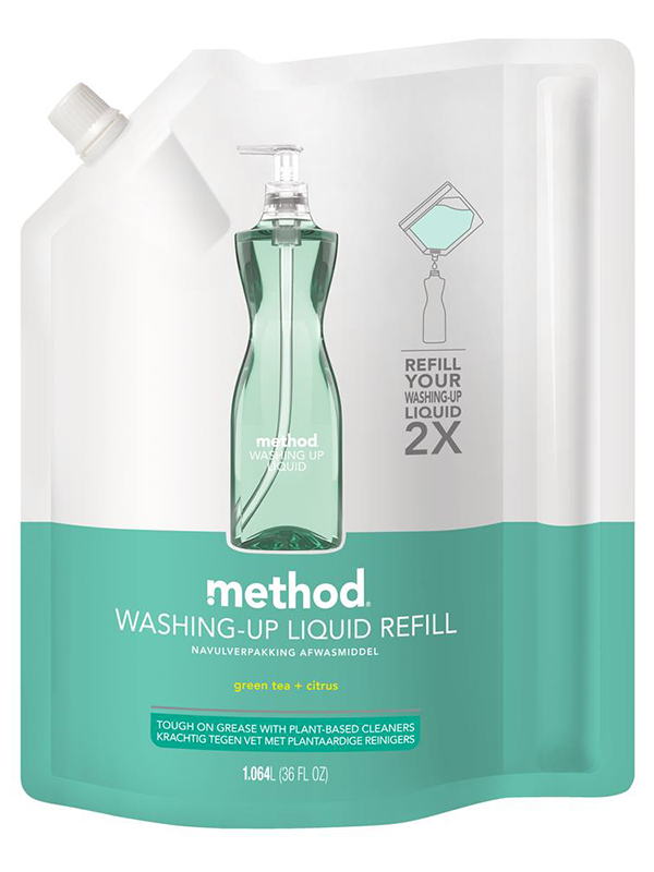 Washing Up Liquid Refill Green Tea & Citrus 1L (Method) | Healthy Supplies