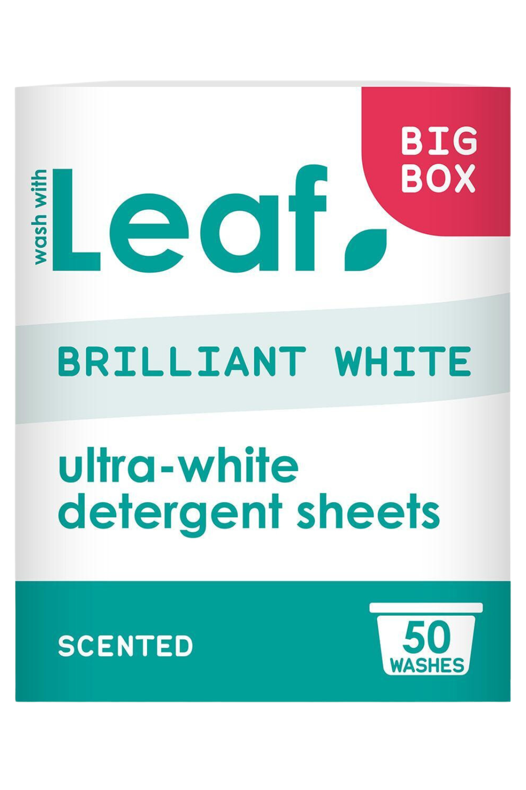 Brilliant White Laundry Detergent Sheets 50 Pack (Wash With Leaf ...