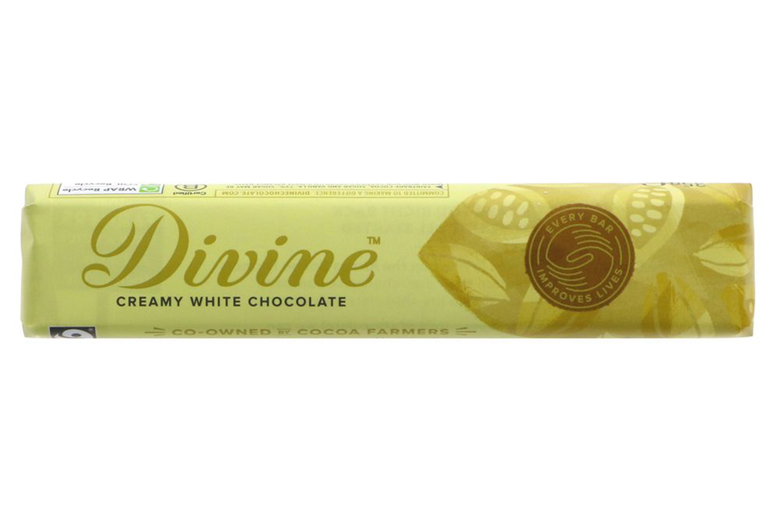 White Chocolate Mini Bar 35g (Divine) | Healthy Supplies