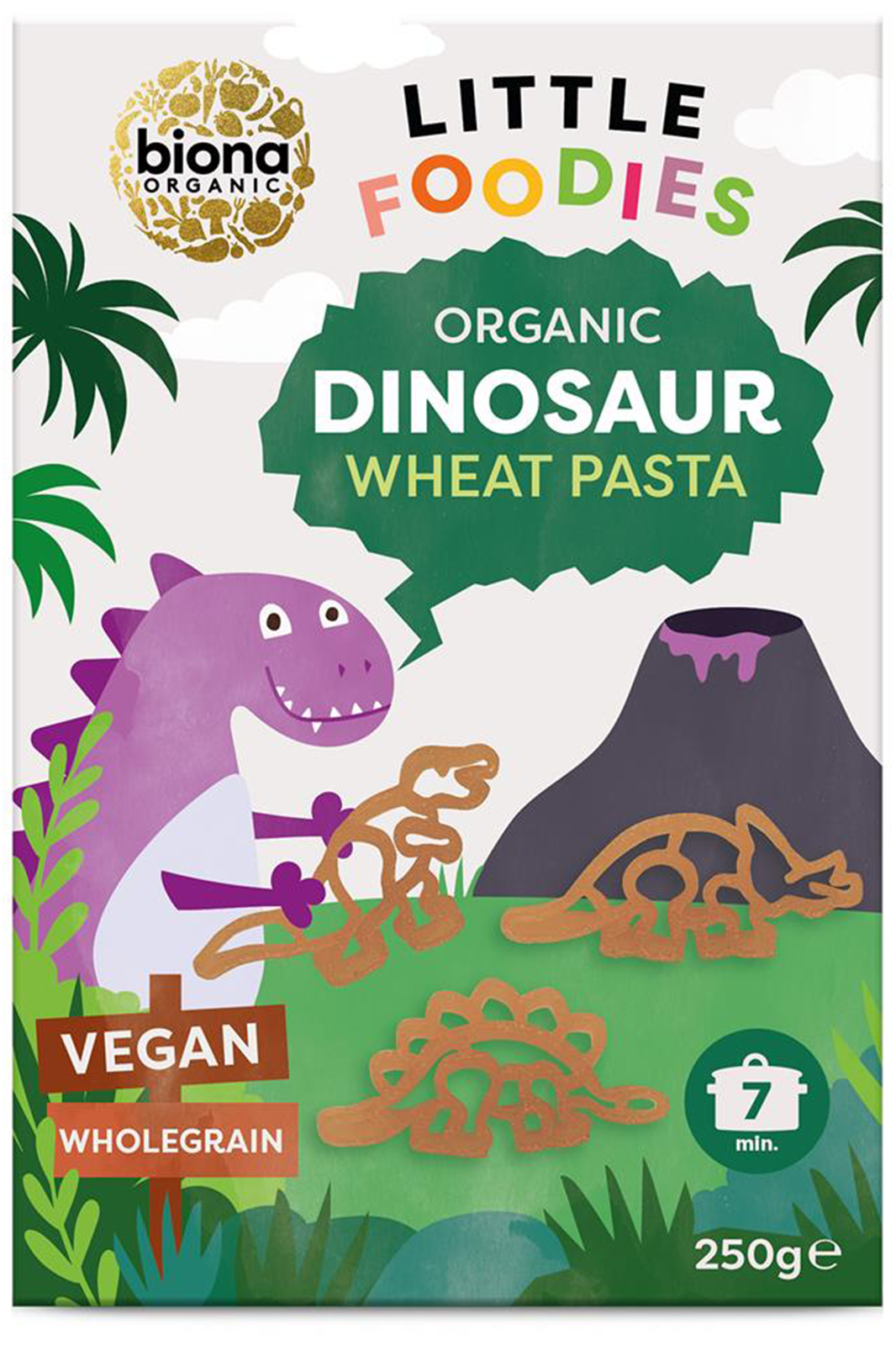 Organic Little Foodies Whole Wheat Dinosaurs 250g (Biona) | Healthy ...